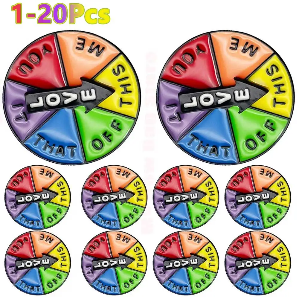 1-20Pcs-Funny-Enamel-Pin-Wheel-of-Fortune-Pin-with-Rotating-Arrows ...
