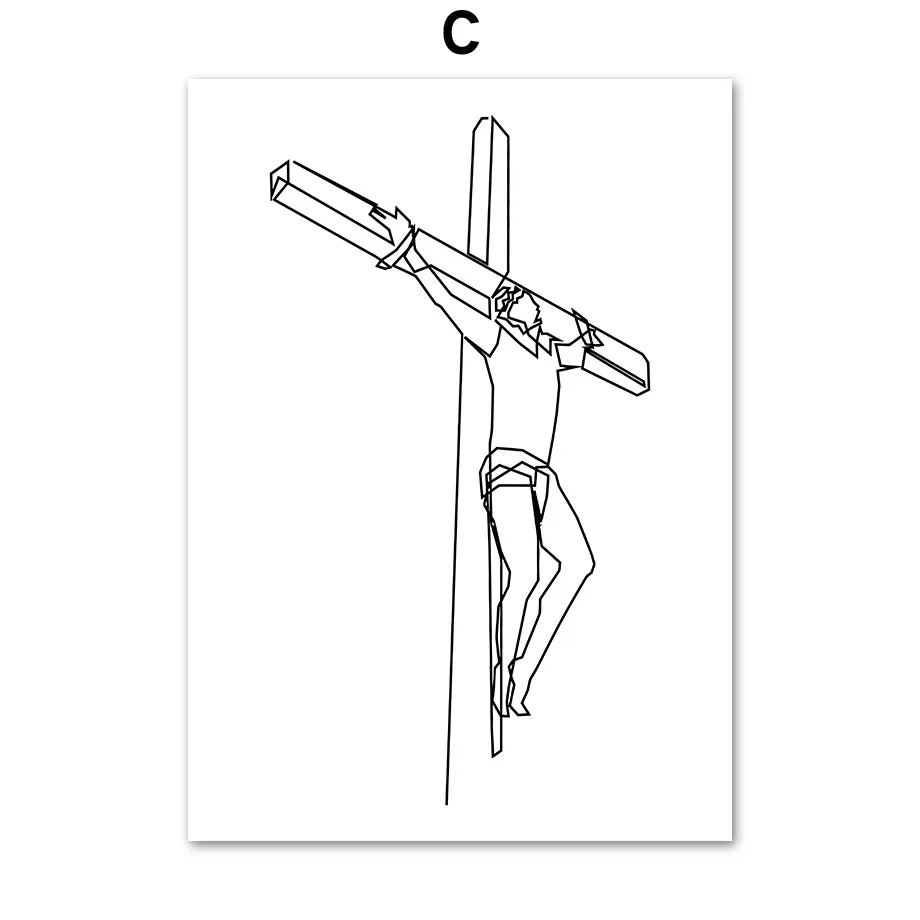 God On The Cross Drawing