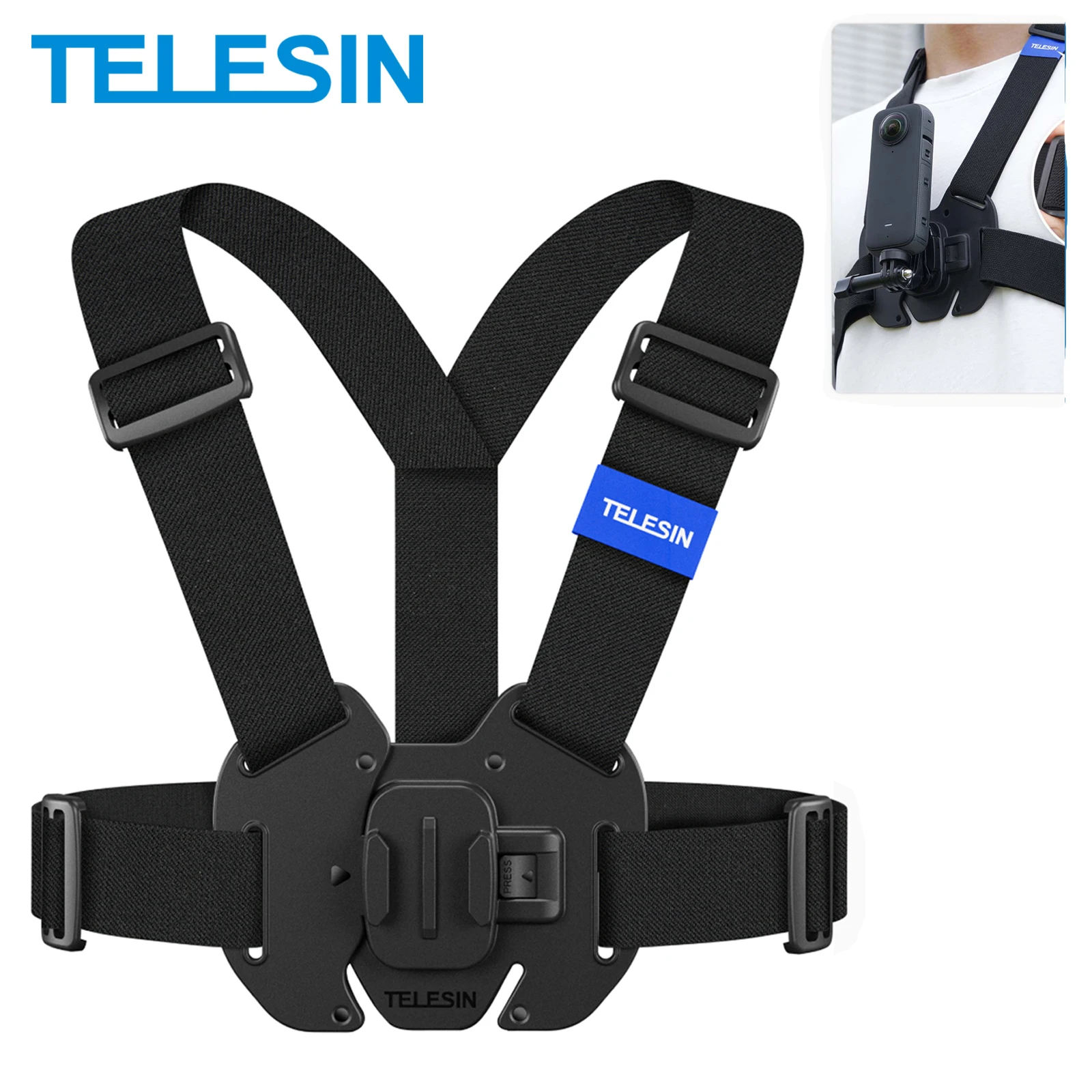 TELESIN-Chest-Strap-Mount-Waistcoat-Belt-Mount-for-GoPro-12-Hero-11-10 ...