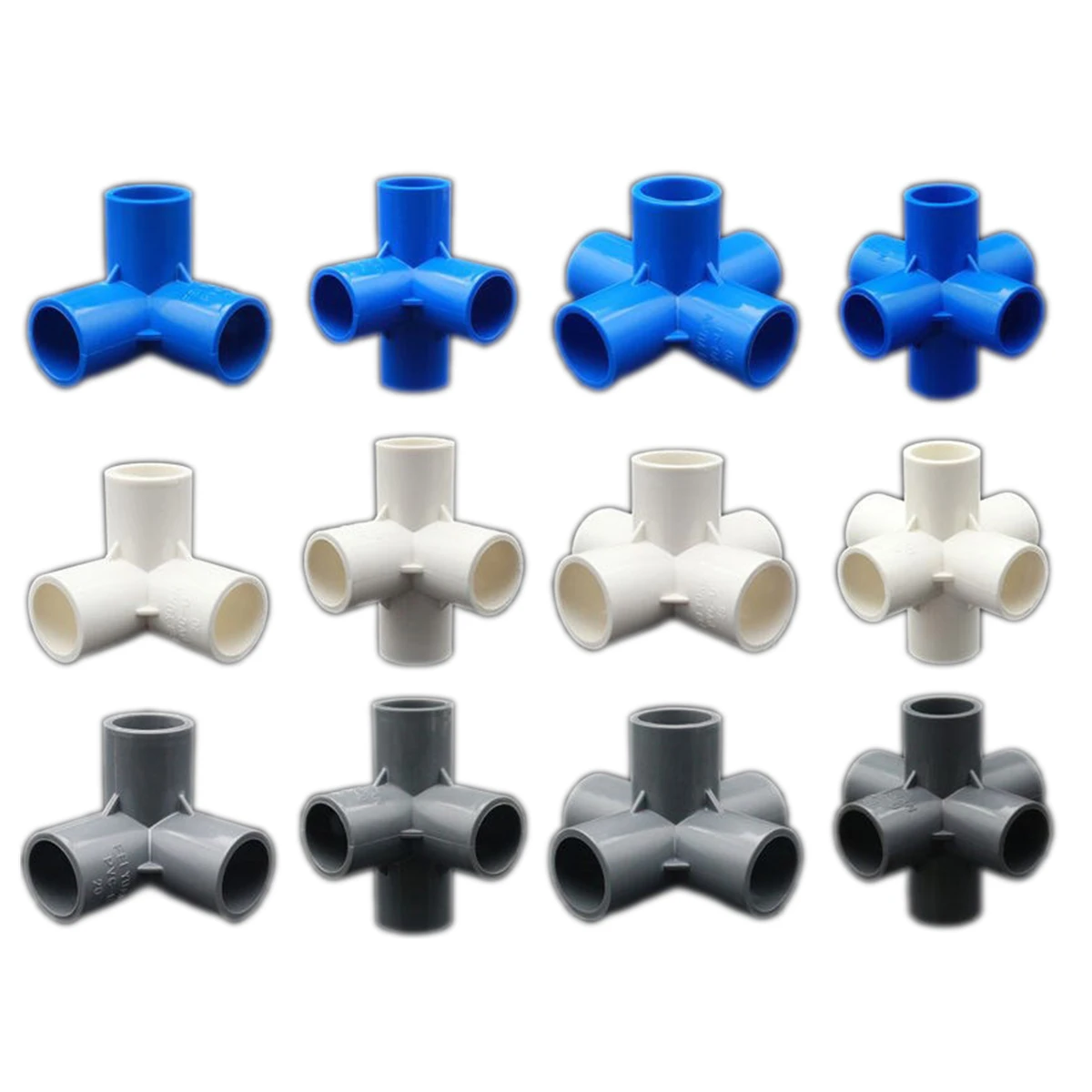 Conector-de-pvc-de-20mm-de-di-metro-interno-3-vias-4-vias-5-vias ...