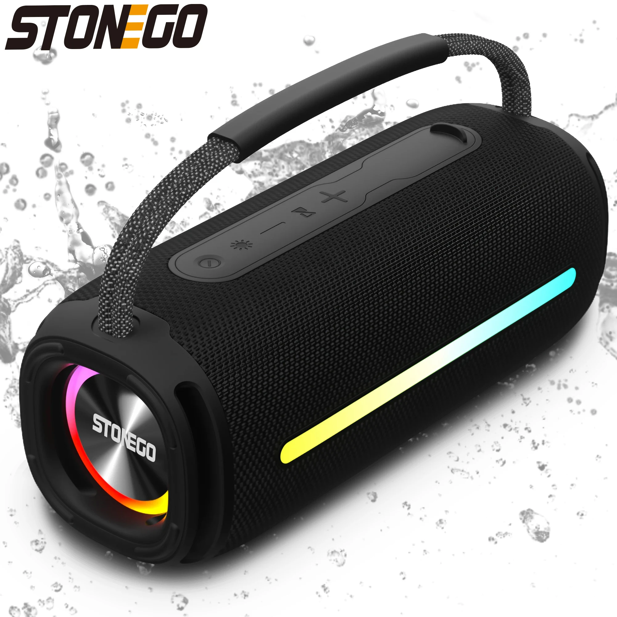 STONEGO-Audio-de-mano-Port-til-con-Bluetooth-5-3-inal-mbrico-RGB-Flash ...