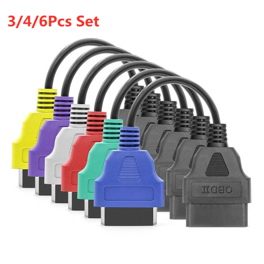 Professional-Durable-3-4-6Pcs-set-OBD2-Connector-Diagnostic-Adapter ...