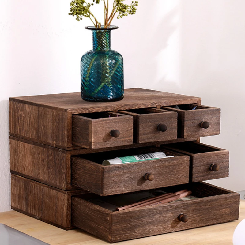 Tung Wood Solid Wood Multilayer Desktop Storage Box Display Raise Shelf ...