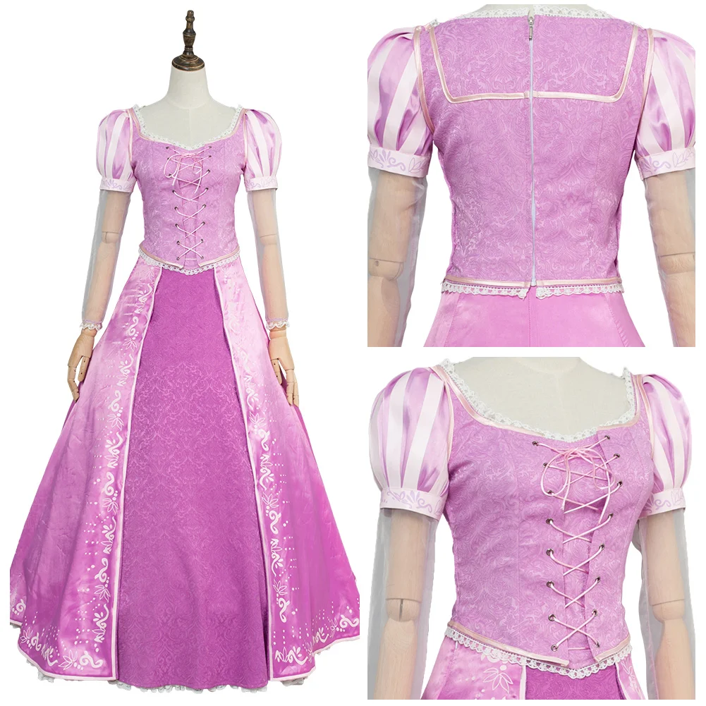 Tangled Princess Cosplay Costume Women Skirt Rapunzel Dress Ladies ...