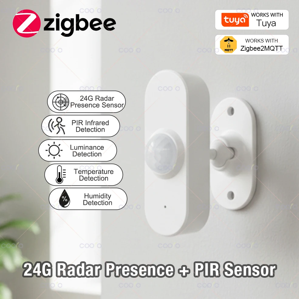 24G MmWave Radar Human Presence Sensor+PIR Motion Sensor Light ...