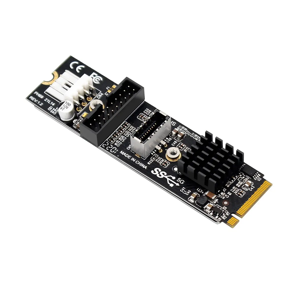CYDZFor Motherboard & USB 2.0 to NVME NGFF M Key Express Card VL805 ...