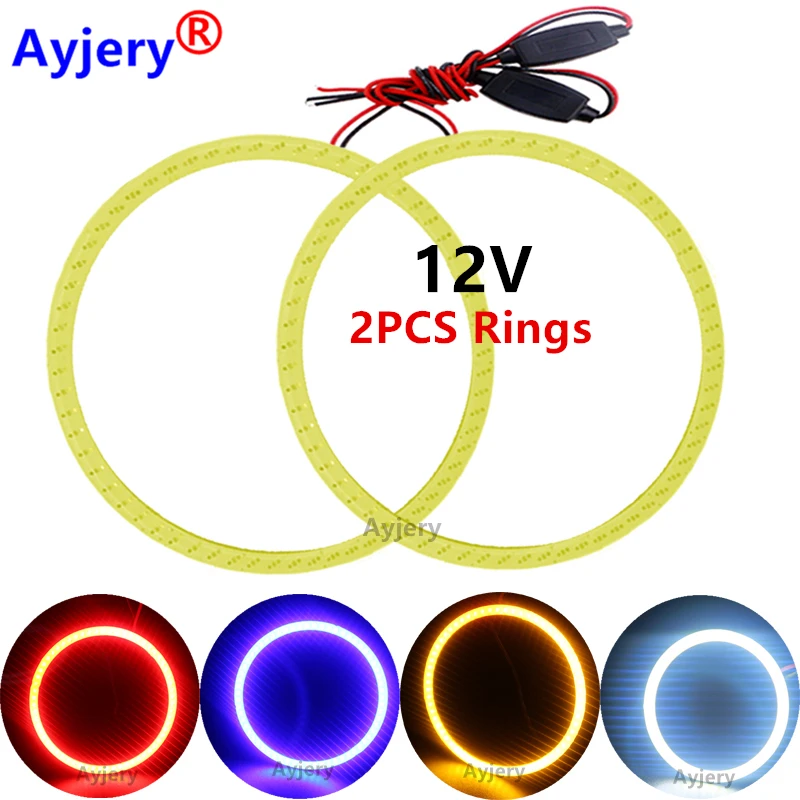 Halo-Ring-Car-LED-Fog-Light-Luz-diurna-da-motocicleta-Farol-DRL-2x ...