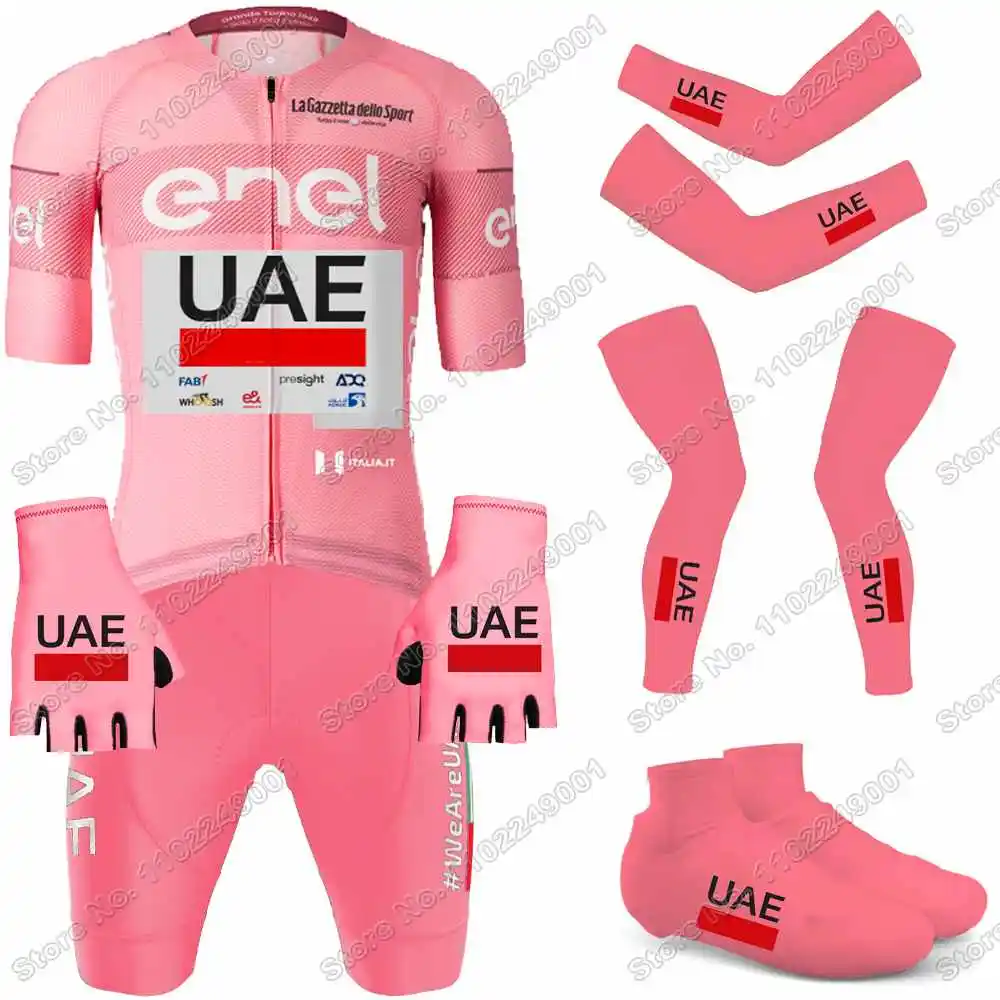 2024-UAE-Team-Italy-Tour-Pink-Cycling-Jersey-Set-Tadej-Pogacar-Cycling ...
