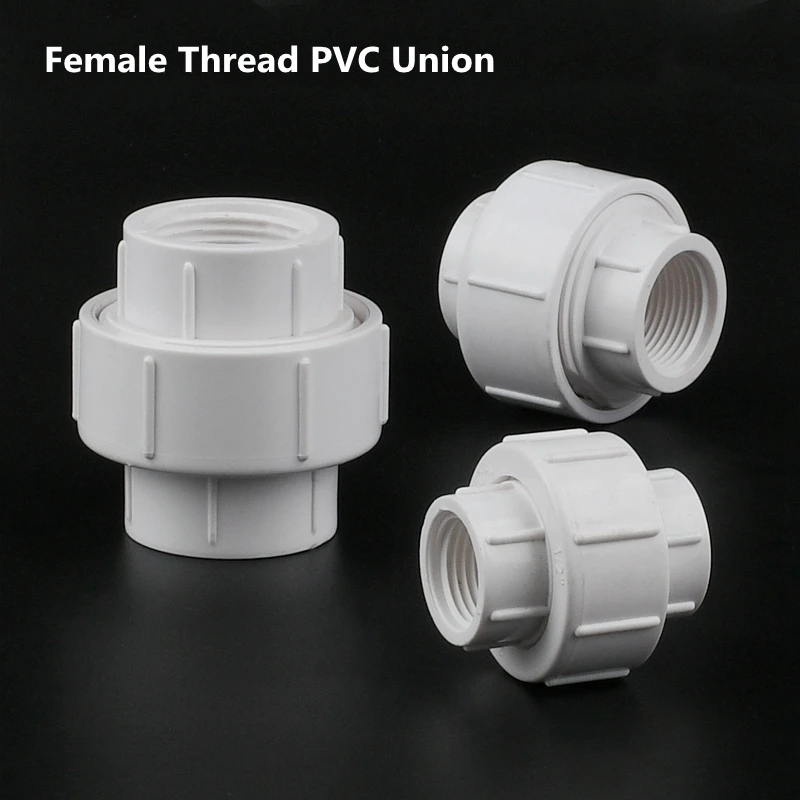 1pc-White-PVC-1-2-3-4-1-Inch-Female-Thread-Union-Connector-for-Garden ...