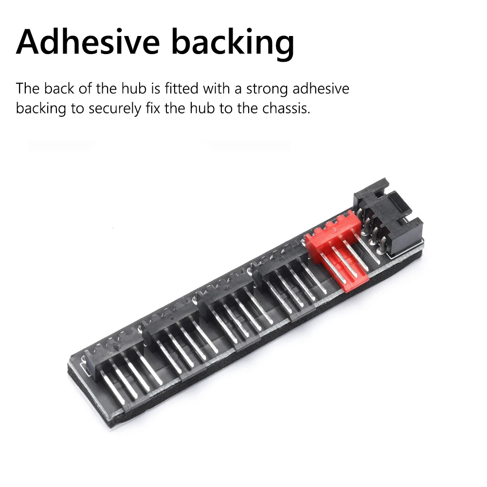 4 Pin 5 Port PC Fan Hub Splitter Speed Controller Adapter for 3/4Pin PWM Cooler Cooling Fan ...