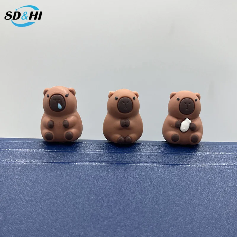 10PCS Cartoon Cute Capybara Pencil Cap Silicone Pen Topper Covers For ...