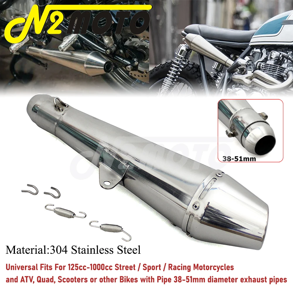 38-51mm-Motocycle-Exhaust-Muffler-Slip-On-Tube-DB-Killer-Kit-Universal ...