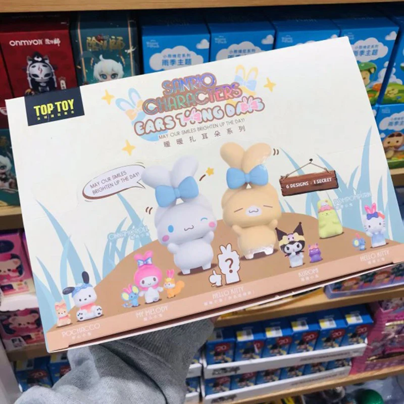 Sanrio Blind Box Warm Warm Tie Ear Blind Box Kuromi Cinnamonll Pochacco ...