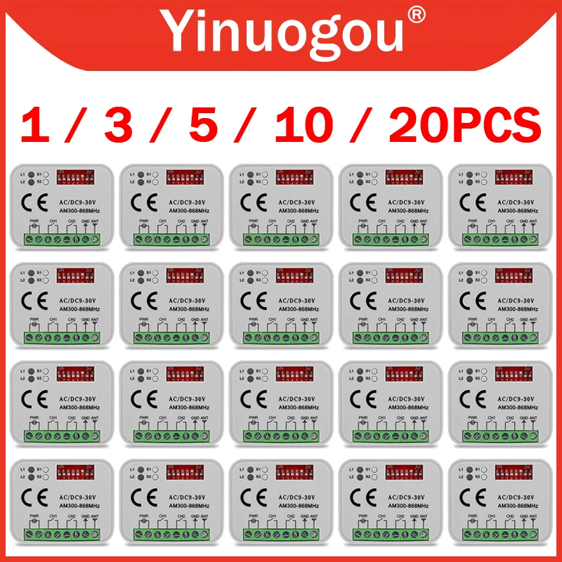 Universal-Garage-Door-Receiver-RX-Multi-Frequency-300-868MHz-Garage ...