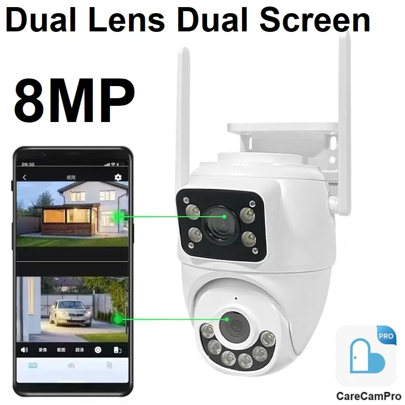 8MP-4K-PTZ-WiFi-Camera-Dual-Lens-Dual-Screen-Human-Tracking-Ai-Human ...