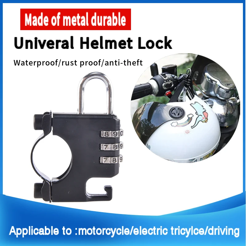 Helmet-Lock-Cycling-Accessories3-Digit-Code-Combination-Lock-for ...