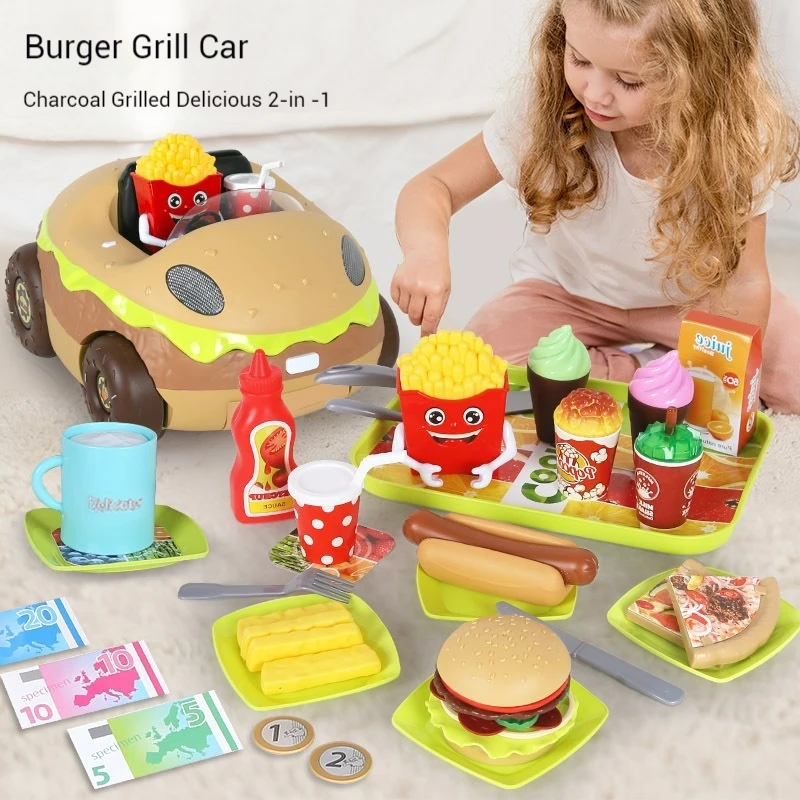 Simulation-BBQ-Burger-Toy-Car-Set-Pretend-Play-House-Toys-Children ...