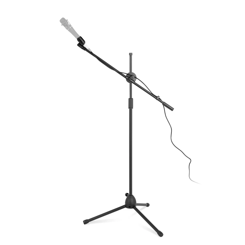Trépied de microphone de scène flexible, support de microphone au sol ...