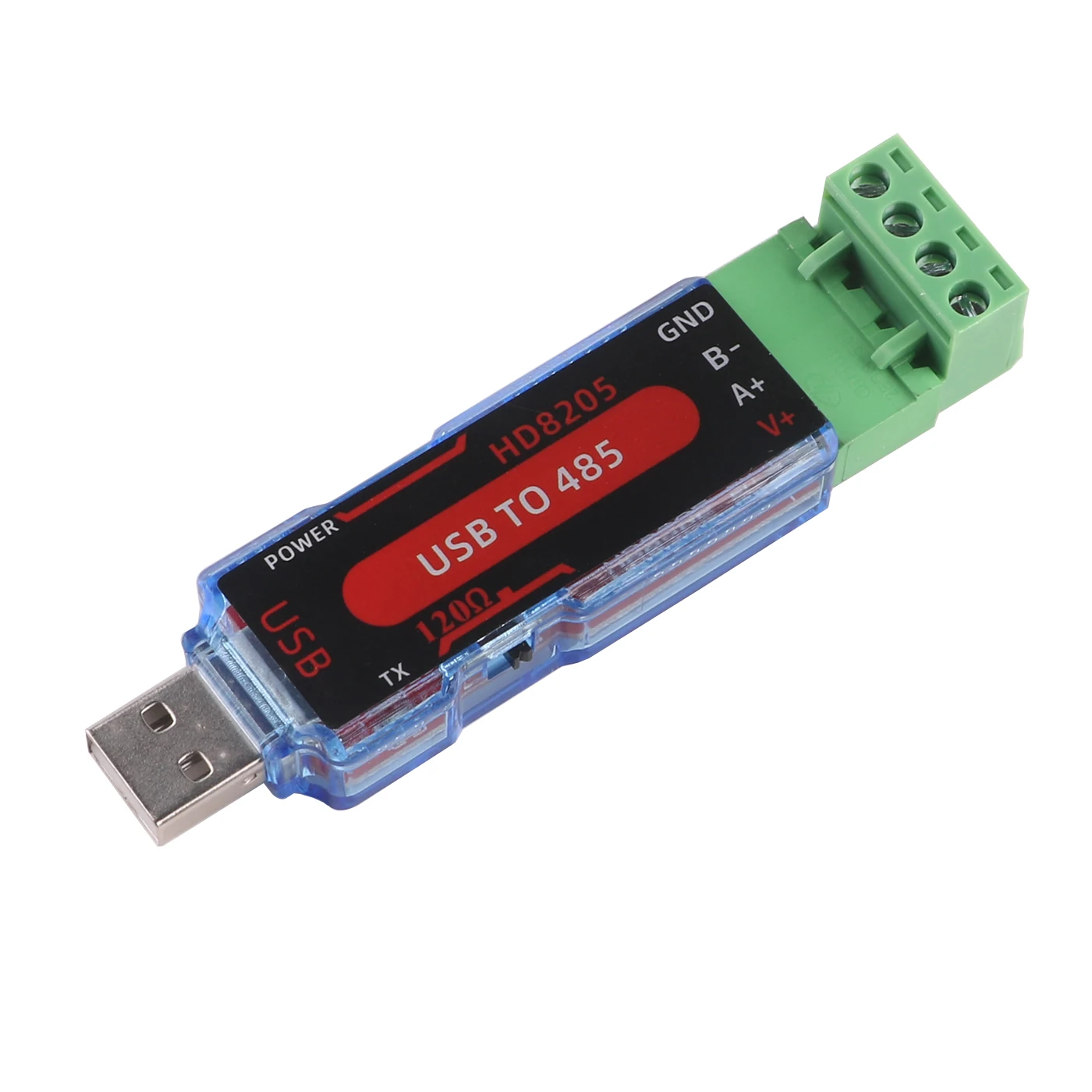 CH341 USB TO RS485 Serial 120ohm Switch Button 4Pin Terminal Block ...