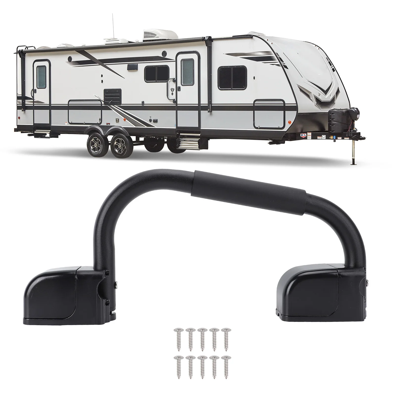 RV Hand Rail RV Exterior Grab Handle RV Step Handrail Aesthetic Sturdy ...