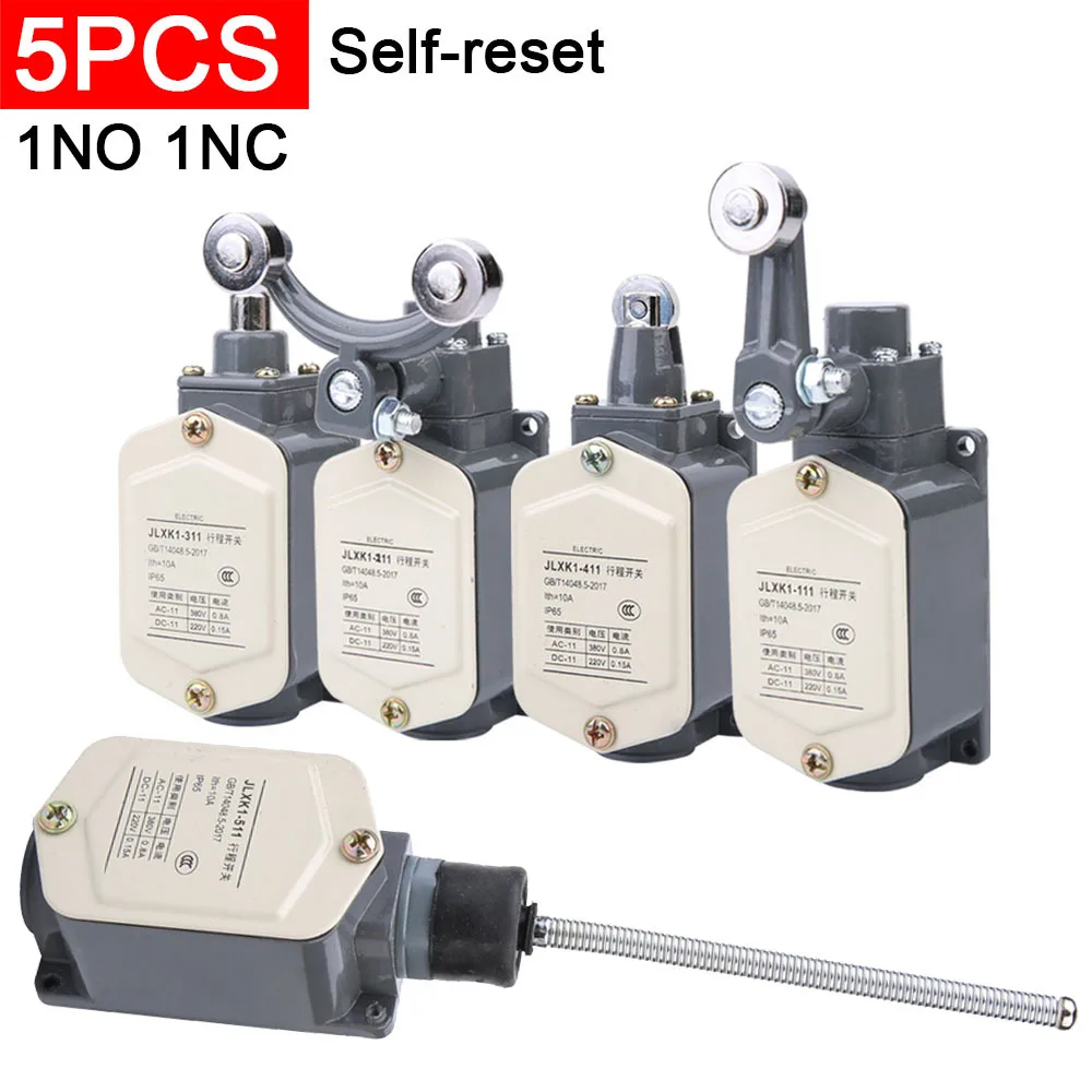 5pcs JLXK1-111 limit switch Plunger protected rocker arm self-reset NO ...
