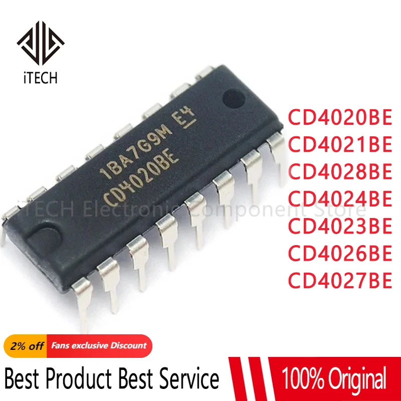5PCS-CD4026BE-DIP-CD4026-HEF4026BP-DIP-16-CD4020BE-CD4021BE-CD4023BE-CD4024BE-CD4027BE-CD4028BE ...