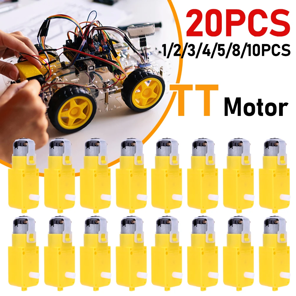 20-1pcs-Dual-Shaft-TT-Motor-DC-3-12V-Smart-Car-Robot-Gear-Motor-Install ...