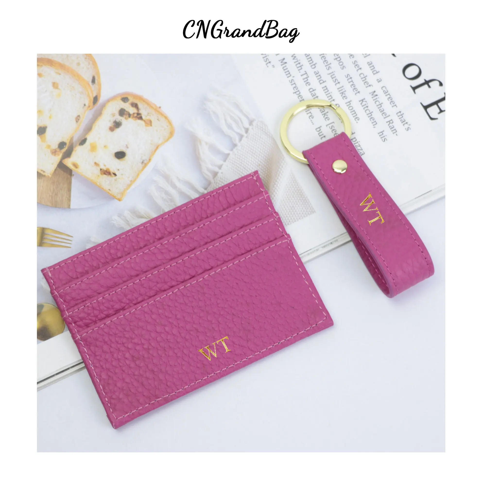 Customized-Initials-100-Cow-leather-Personalized-Gift-Sets-Card-Holder ...