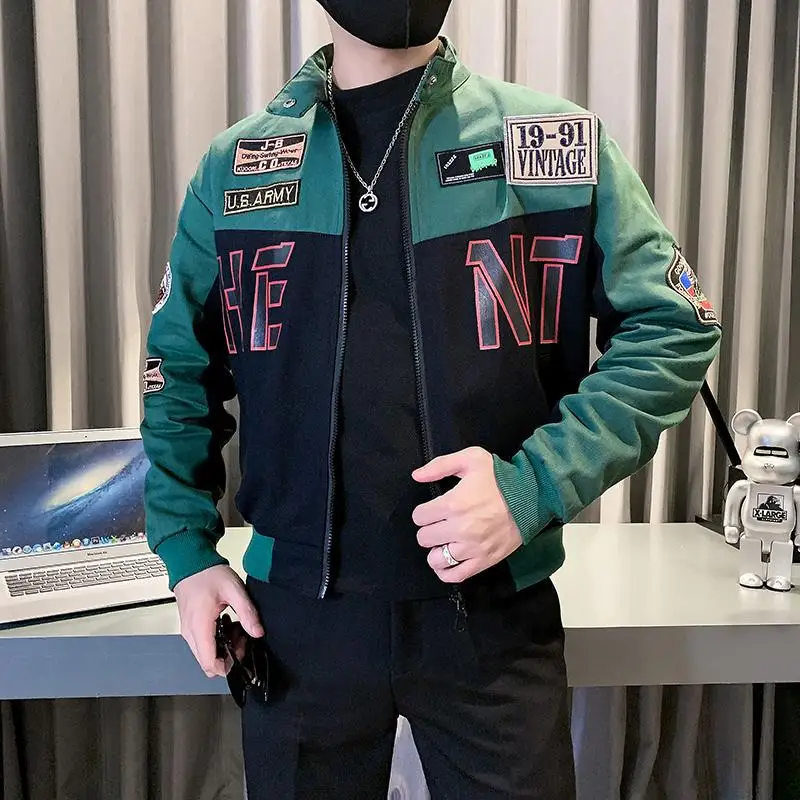 2023-Autumn-Bomber-Jacket-Men-Stand-Collar-Casual-Baseball-Jacket ...