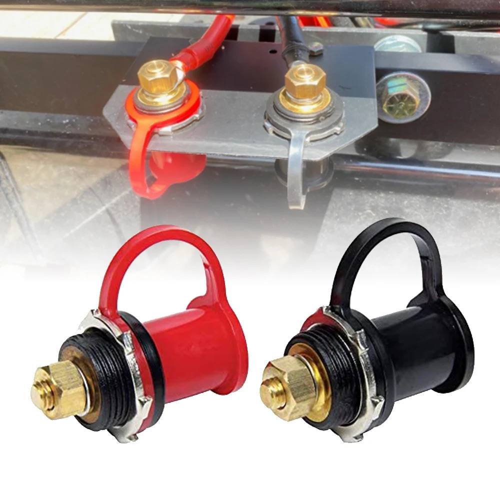 1pair-3-8-250-Amps-12V-24V-Battery-Charger-Post-Positive-Negative-Black ...