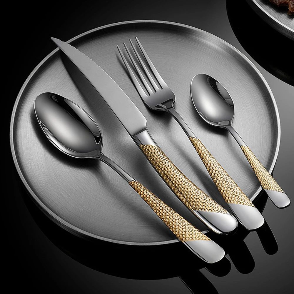 Kitchen-Tableware-Cutlery-Set-Silver-Cutlery-Set-Stainless-Steel-Luxury ...