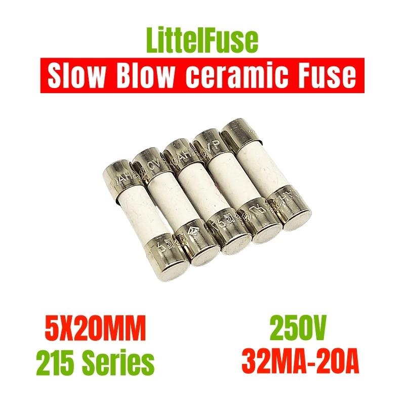 5PCS-LF-Time-Lag-Slow-Blow-ceramic-Fuse-5-20-5x20mm-250V-32mA-50mA-80MA ...