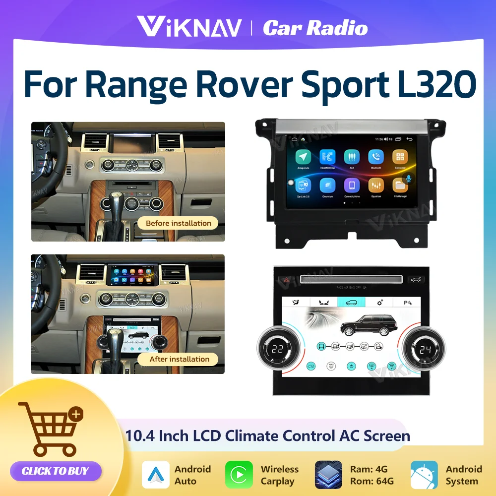 랜드로버 레인지로버 스포츠 L320 2010 2013 용 무선 카플레이, 자동차 라디오 멀티미디어 플레이어, 안드로이드 스크린 ...