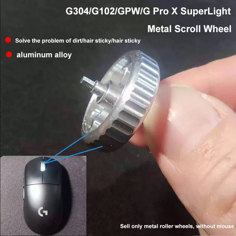 Wireless gaming mouse metal roller for /G102/G304/GPW/ G Pro X Superlight Mouse universal roller ...