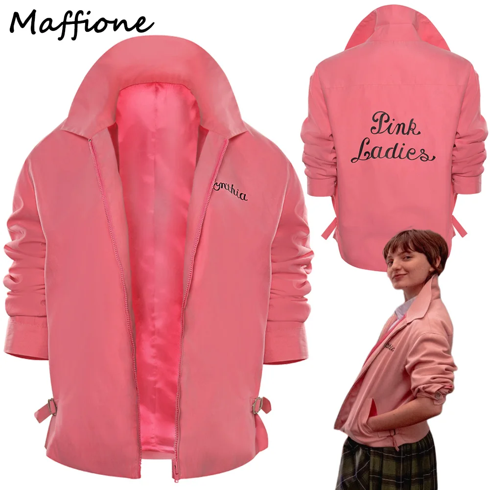 Grease-Cos-Pink-Ladies-Cynthia-Cosplay-Costume-Coat-Outfits-Casual ...
