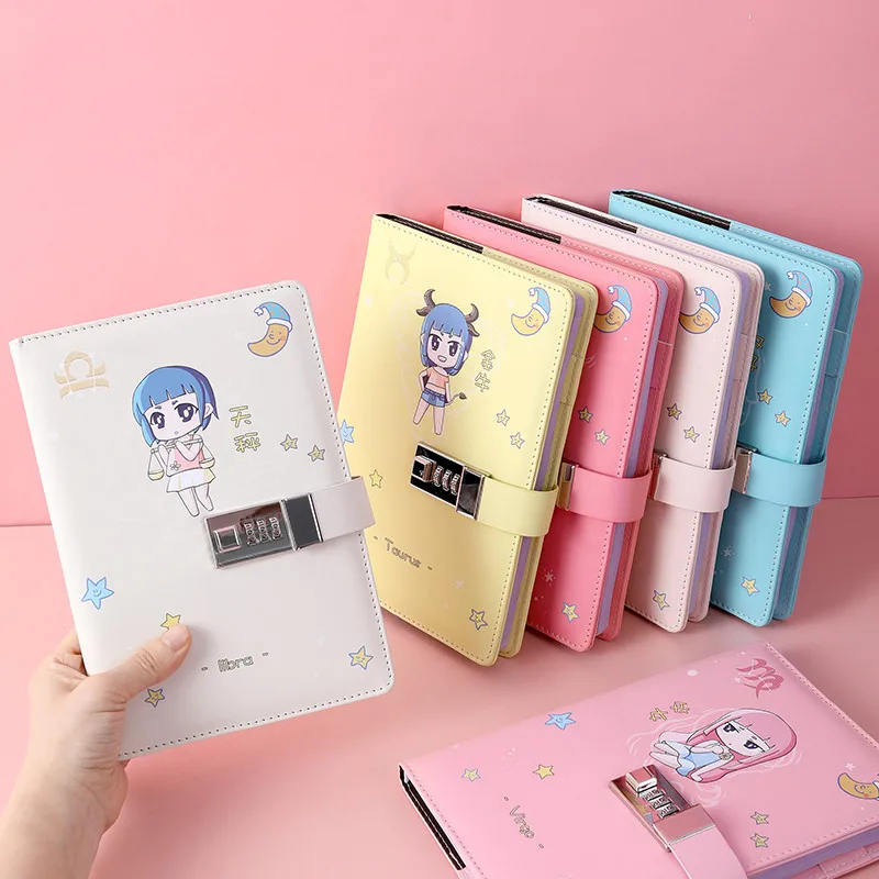 Notebook-Signs-Of-The-Zodiac-With-Password-Lock-Stationery-Student ...