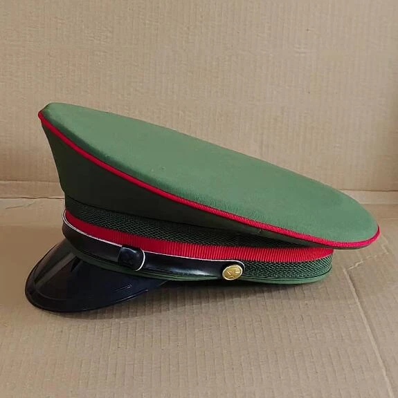 Chinese Vintage Military Cap 87S Green Hat Performance Officer Army Men ...
