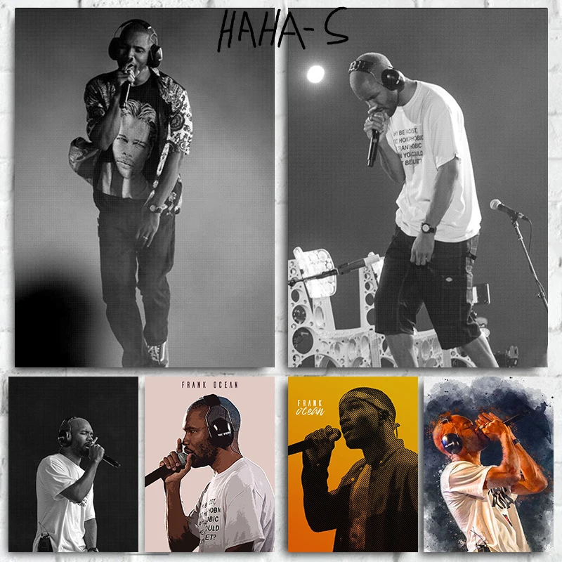 Rapper-Singer-Frank-Ocean-Portrait-Poster-Frank-Ocean-Wall-Art-Picture ...