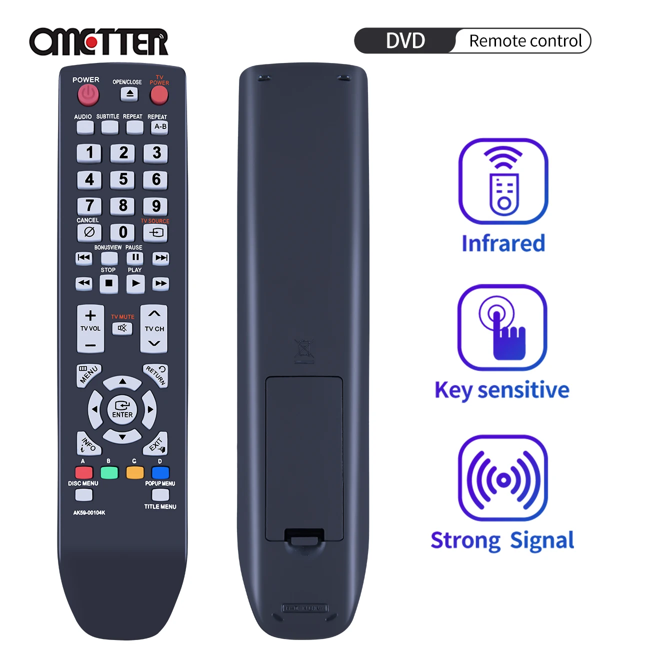 AK59-00104K-Samsung-Remote-Control-BD-Bluray-Disc-DVD-Player-BD-P1620 ...