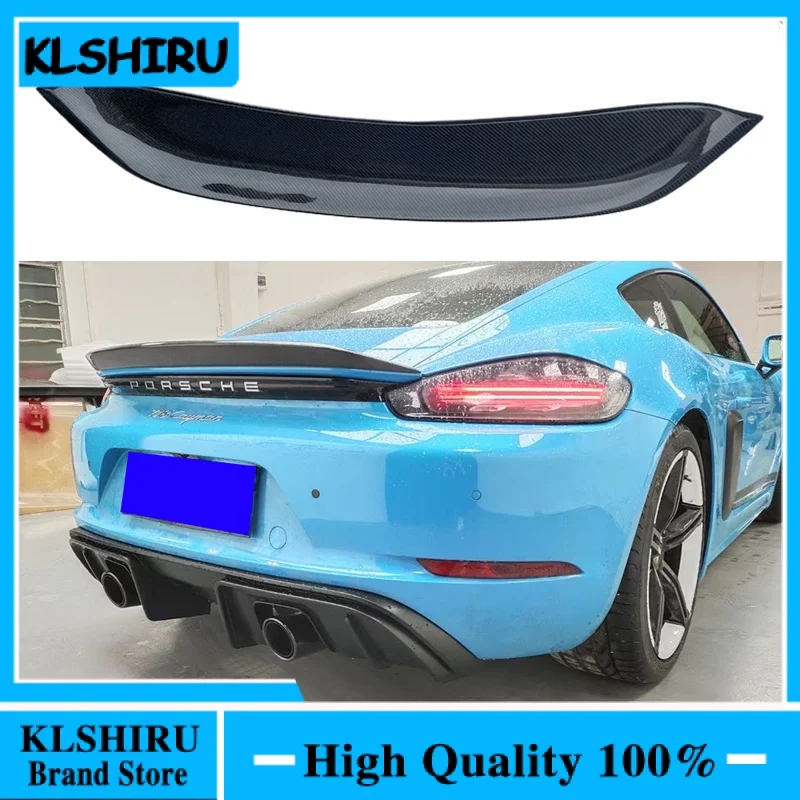 Real-Carbon-Fiber-Rear-Trunk-Lip-Wing-Spoiler-for-Porsche-718-Boxster ...