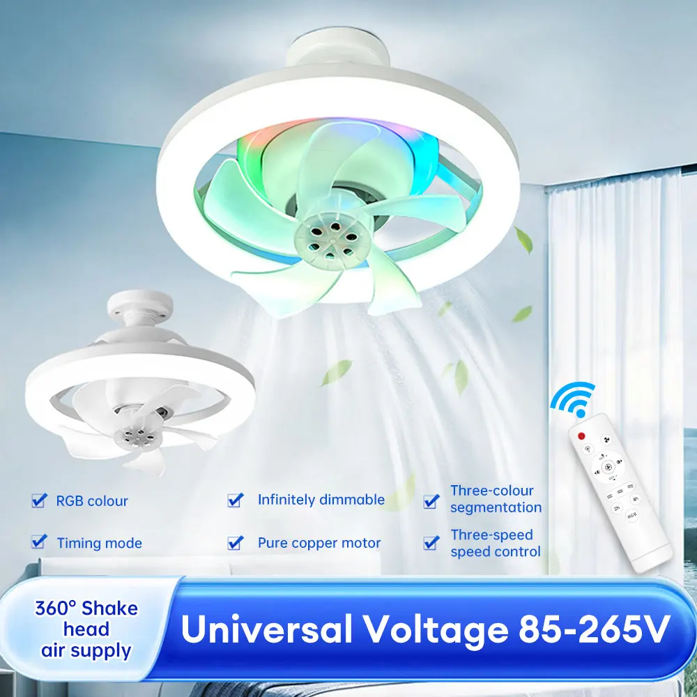 E27-Rotation-Ceiling-Fan-Lamp-RGB-Dimmable-Color-Remote-Control-Ceiling ...