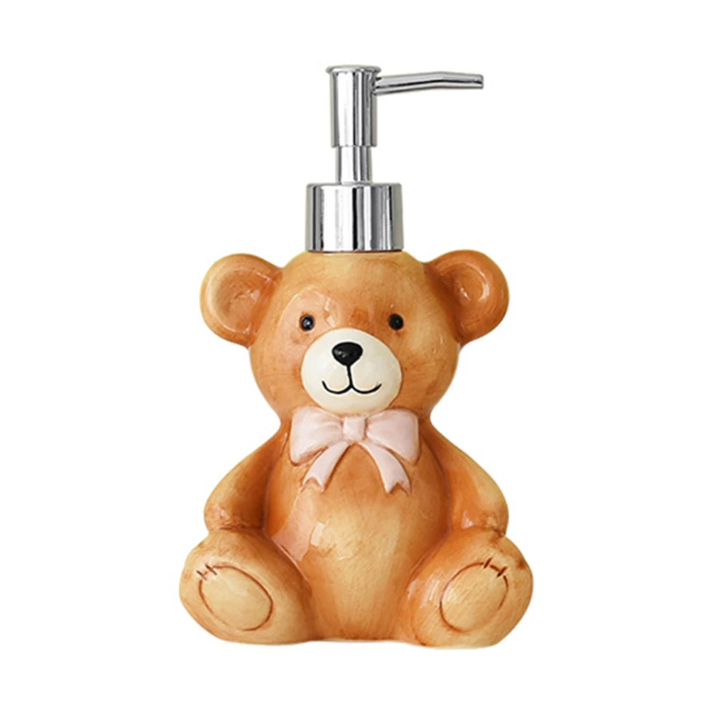 Bear Shape Hand Soap Lotion Shampoo Bottle Liquid Dispenser Ceramic ...