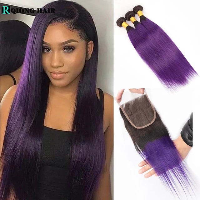 Ombre Hair Purple Straight