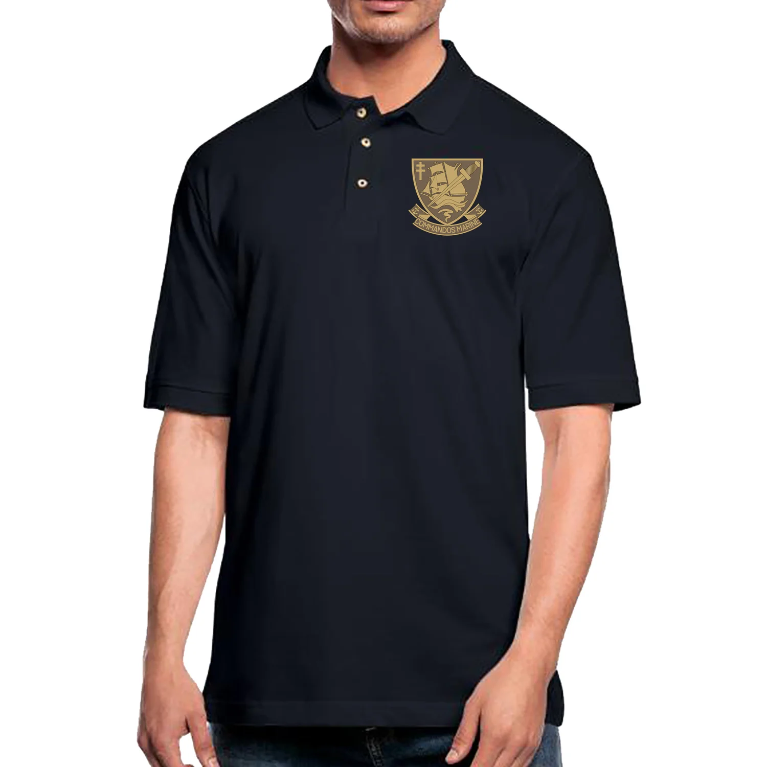 Novelty-French-Commando-Marine-Polo-Shirt-Women-Men-France-Navy ...