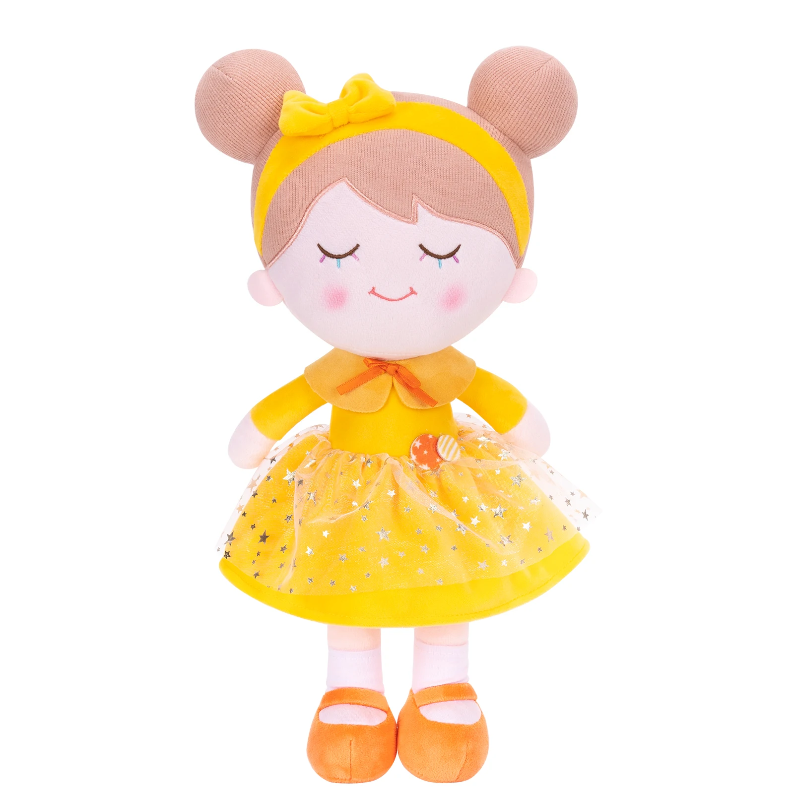 Starpony 15" Plush Baby Doll For Girls Yellow Cute Girl Doll Stuffed ...