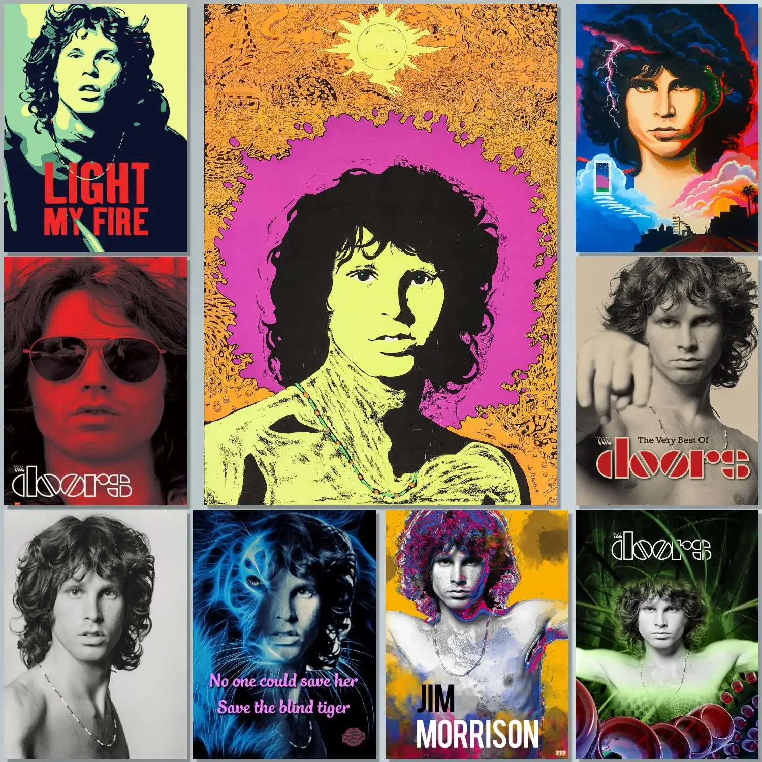 Singer-jim-morrison-Painting-24x36-Wall-Art-Canvas-Posters-room-Modern ...