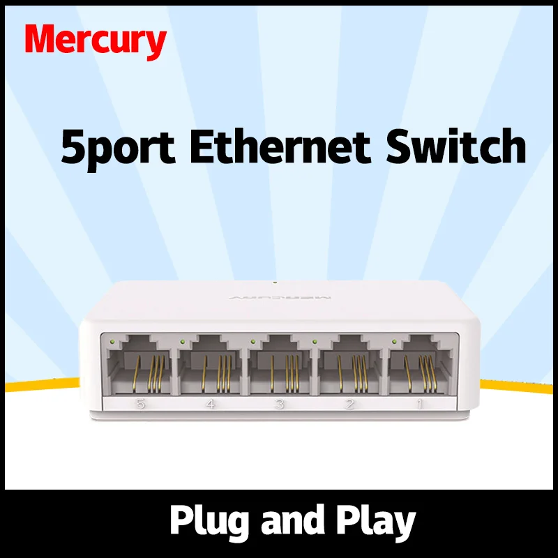 Mercury-S105C-Network-5-Port-Mini-Smart-Switch-Computer-Network-Cable-Ethernet-Expansion ...