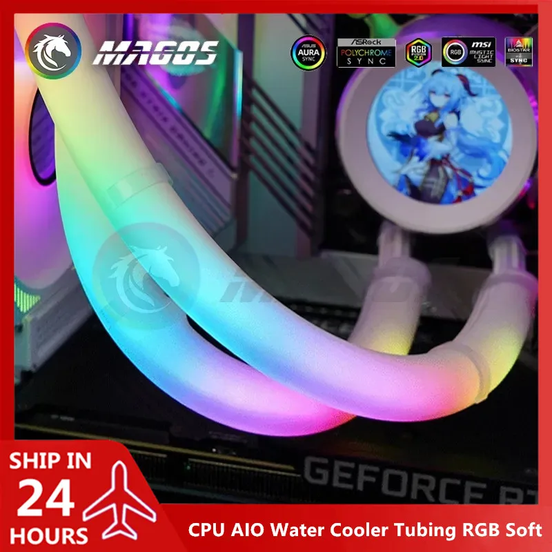 120-240-360-CPU-AIO-Water-Cooler-Tubing-RGB-Soft-Luminous-Neon-Liquid ...