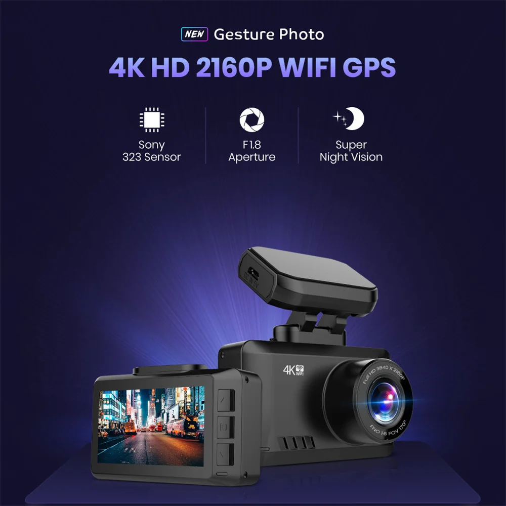 Dash-Cam-4K-Dashcam-Auto-DVR-for-Car-Camera-Video-Recorder-With-Rear ...