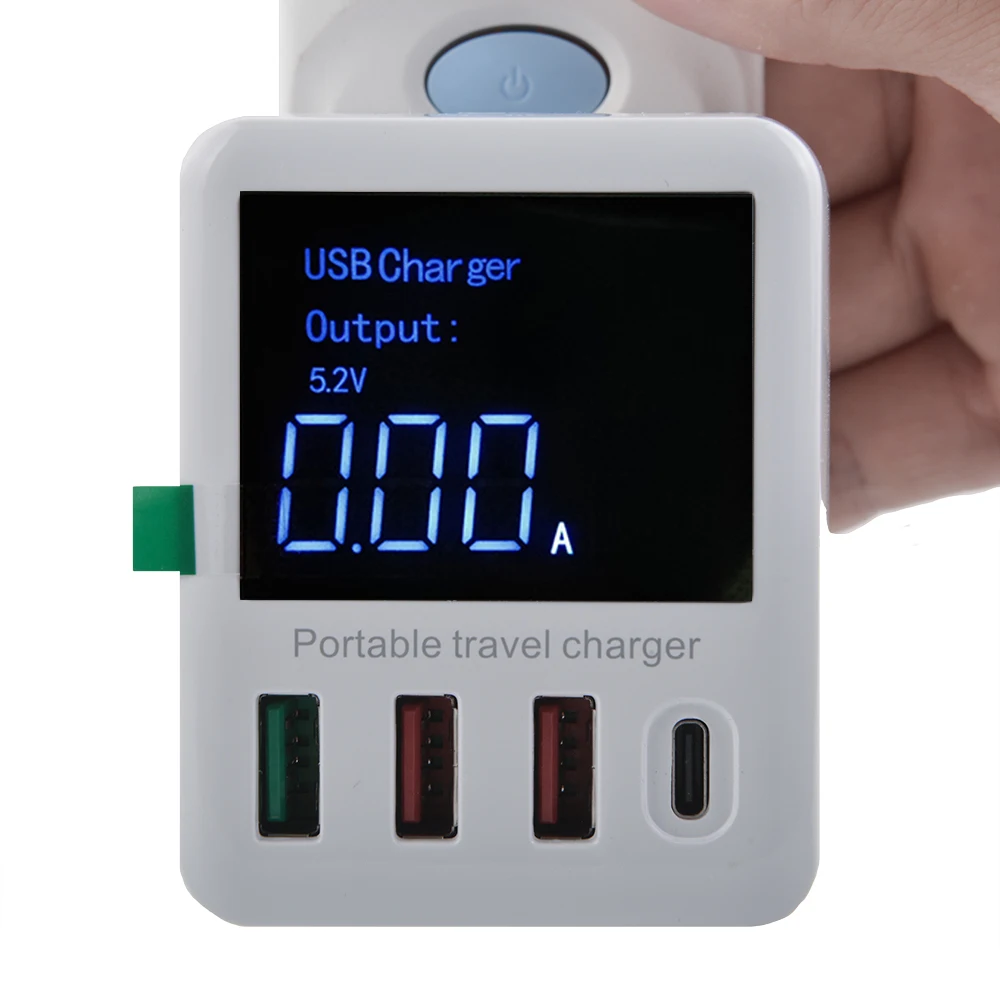 WLX-A9T-30W-USB-travel-wall-charger-LED-3-port-quick-charge-display ...